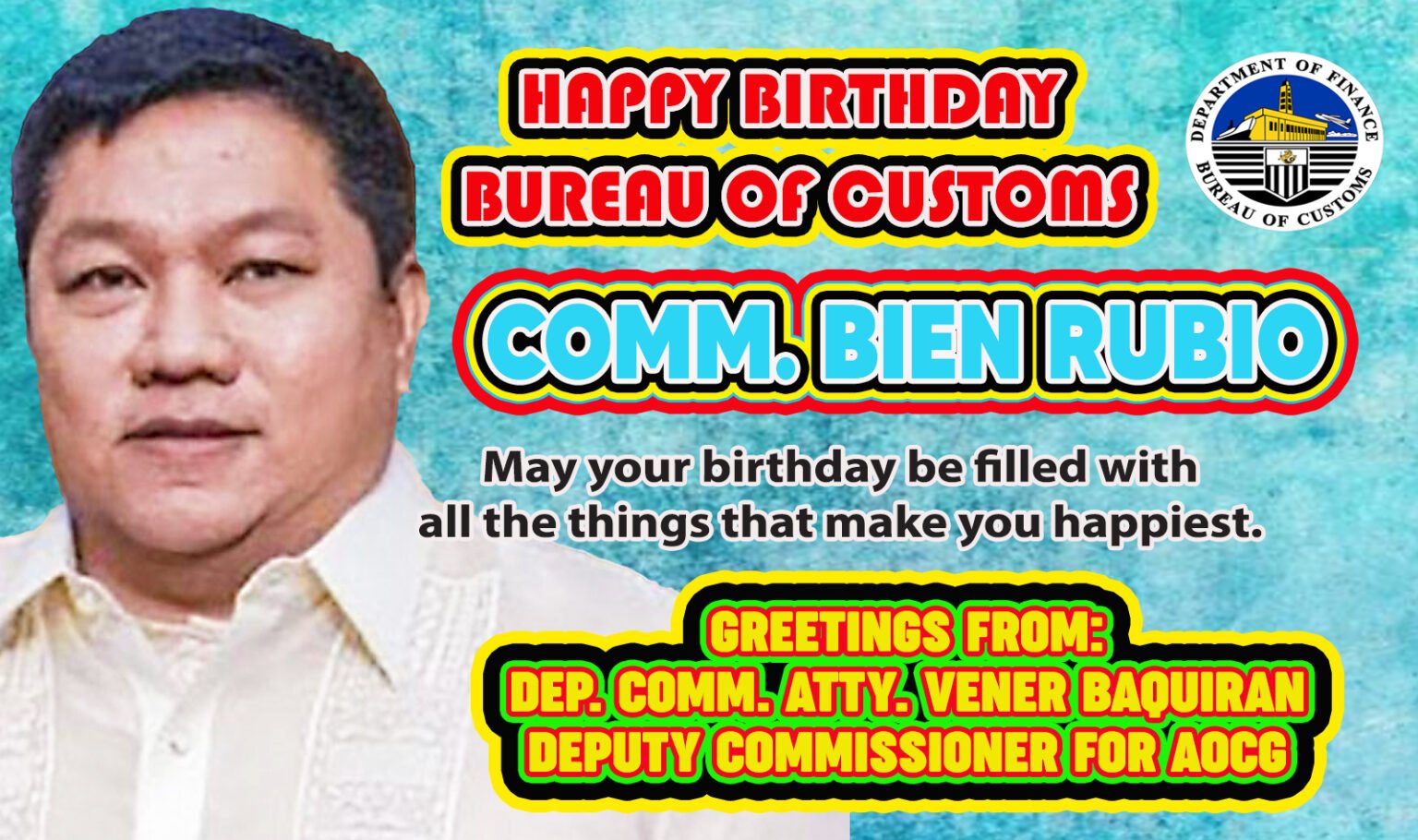 Happy Birthday Comm. Bien Rubio